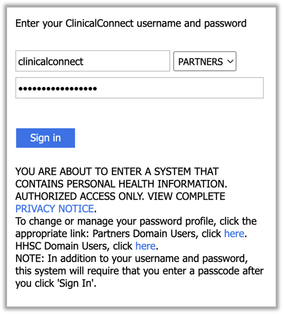 Resource Centre - Login | ClinicalConnect