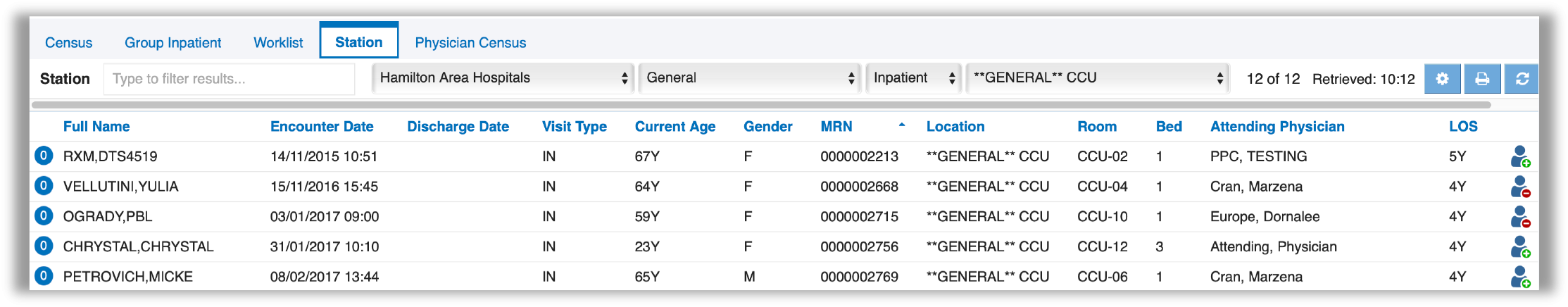 Resource Centre - Census Overview | ClinicalConnect